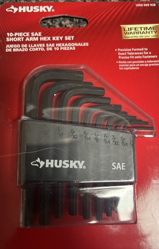 Husky 10-Piece SAE Short Arm Hex Key Set (1000009928) | eBay