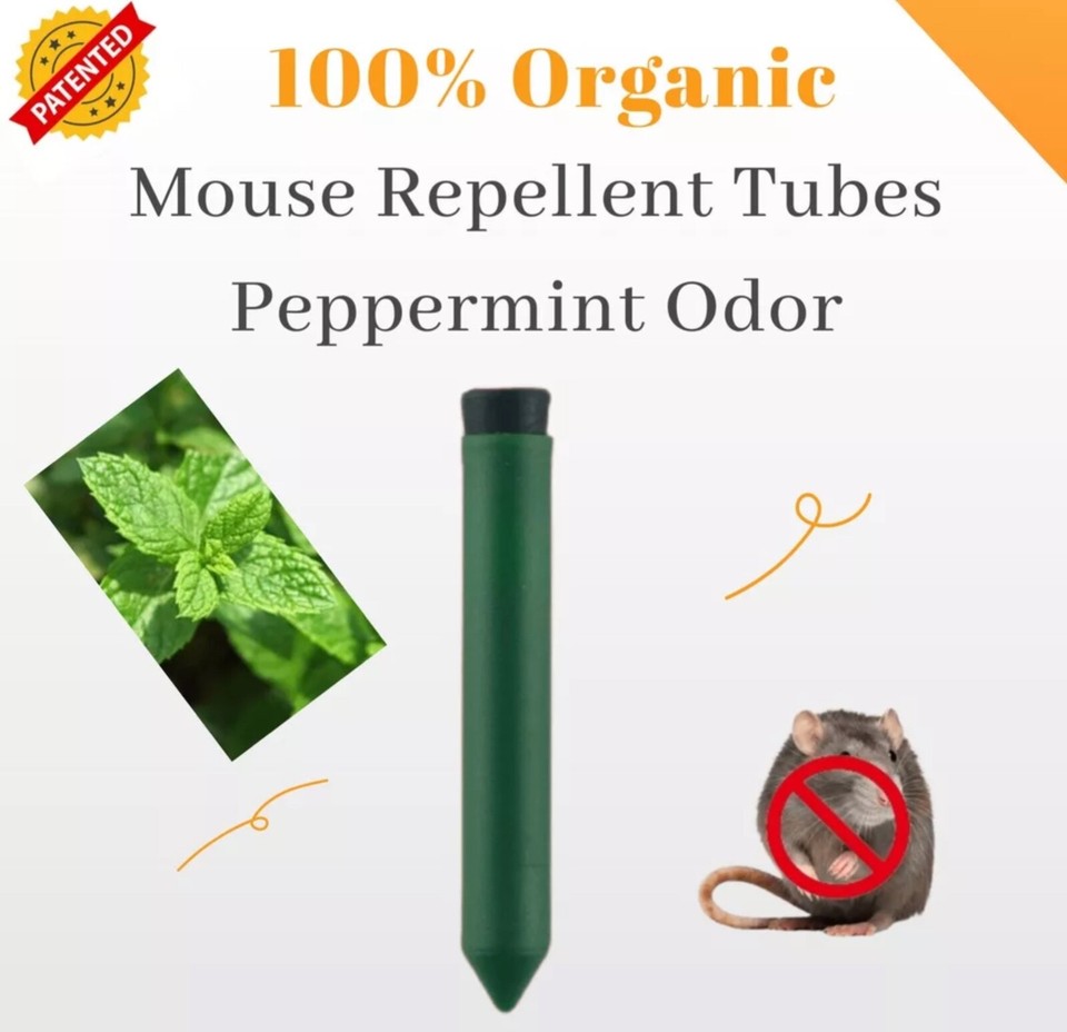 Natural Rodent Repellent Tubes – Rat & Mouse Deterrent Pest Control ...