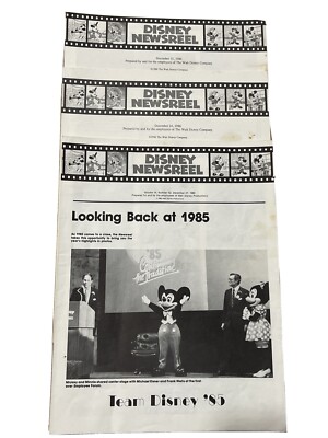 Disney Newsreel Vintage Employee Newsletter - Lot Of 3 12.31, 12.24 86 ...