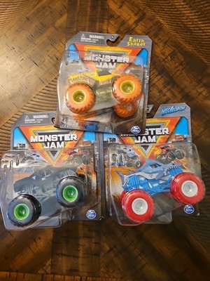 Monster Jam Moster Truck Lot Of 3 Megalodon, Soldier Of Fortune And ...