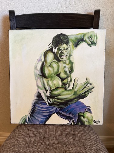 Chris Cargill The Hulk Pop Art Acrylic Painting Signed w/ Certificate ...