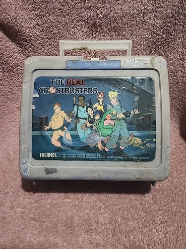 1986 The Real Ghostbusters Blue Plastic Lunch Box Blue Color | eBay
