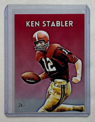 Ken Stabler Limited Edition Artist Signed Alabama Crimson Tide Trading ...