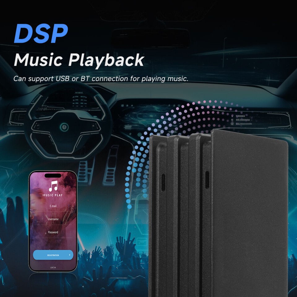 CAR AUDIO DSP AMPLIFIER CAR 4-CHANNEL DSP EQ BLUETOOTH 4-CHANNEL ...