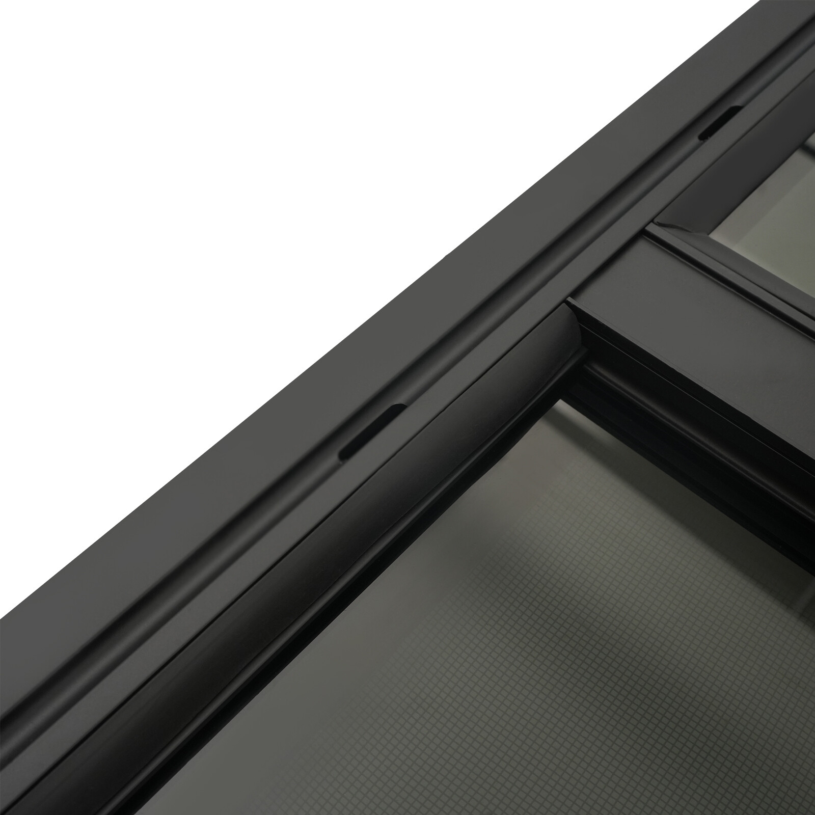 Rectangular RV Window Tempered Black Glass Horizontal Sliding Windows ...