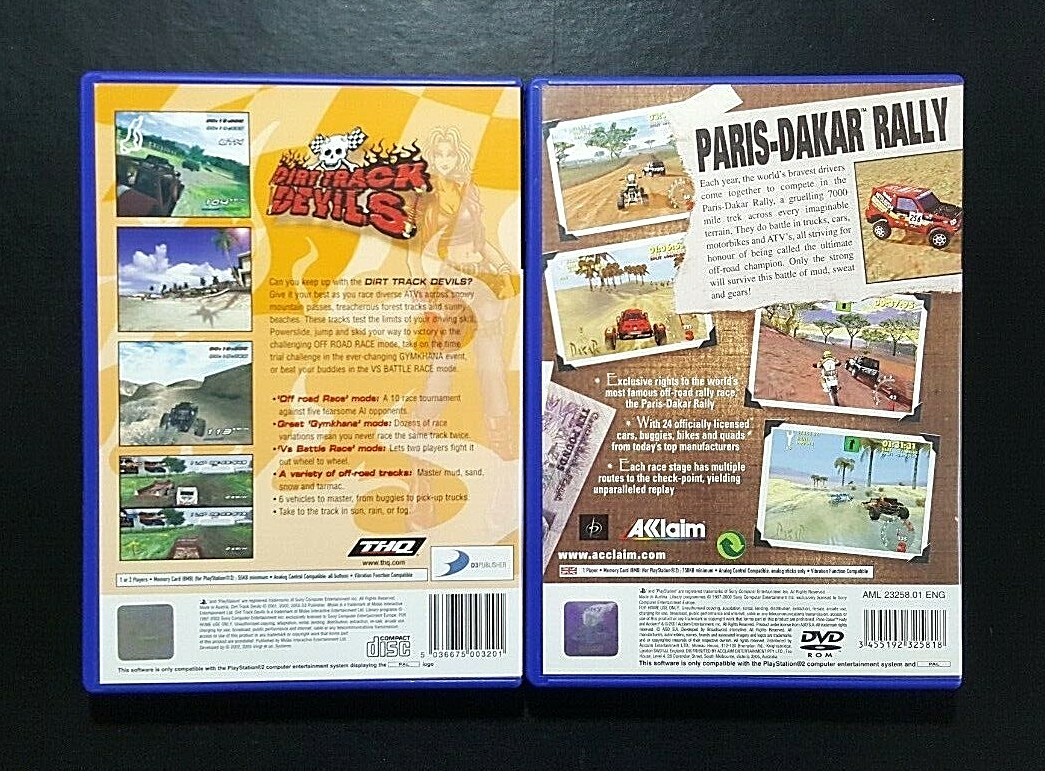 Dirt Track Devils & Paris Dakar Rally (Sony PlayStation 2) PS2 Game ...