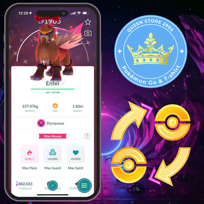 Pokemon Shiny Dynamax Entei | Tra/de Registered 20k Stardusts or Mini P ...
