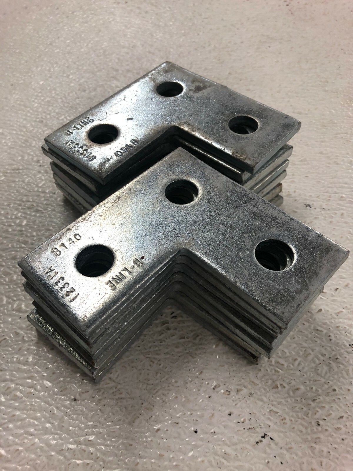 B-Line B140 3-Hole Corner Connector Plate Zinc Strut Fitting USED (Lot ...