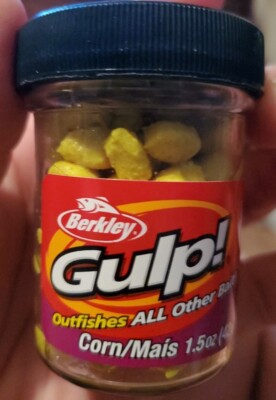 Berkley GCN Gulp Corn Yellow Nugget Fishing Bait 1.5 Oz Jar 1/4 ...