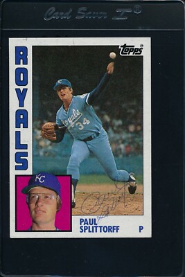 1984 Topps #52 Paul Splittorff Royals Signed Auto *13980 | eBay