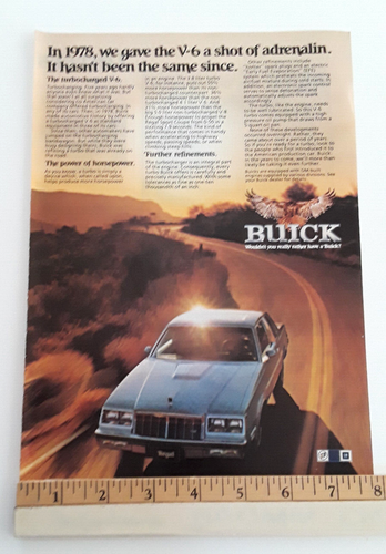 1982 BUICK TURBO 3.8 V6 ORIGINAL AD | eBay