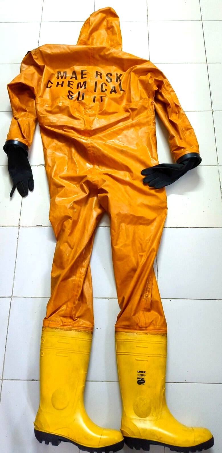 TRELLEBORG TRELLCHEM BUTYL SUPER HAZMAT GAS CHEMICAL SAFETY SUIT SIZE-L ...