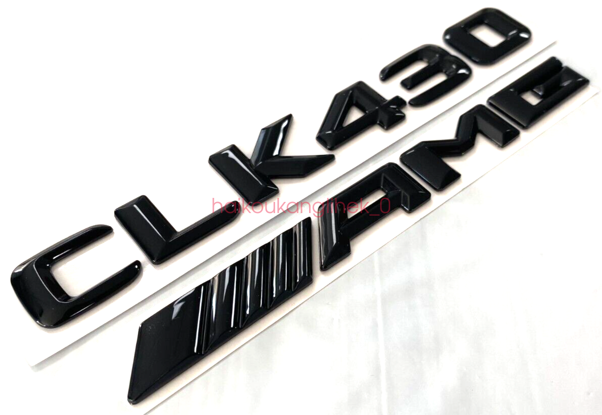 #1 BLACK CLK430+AMG FIT MERCEDES CLK430 REAR TRUNK EMBLEM BADGE ...