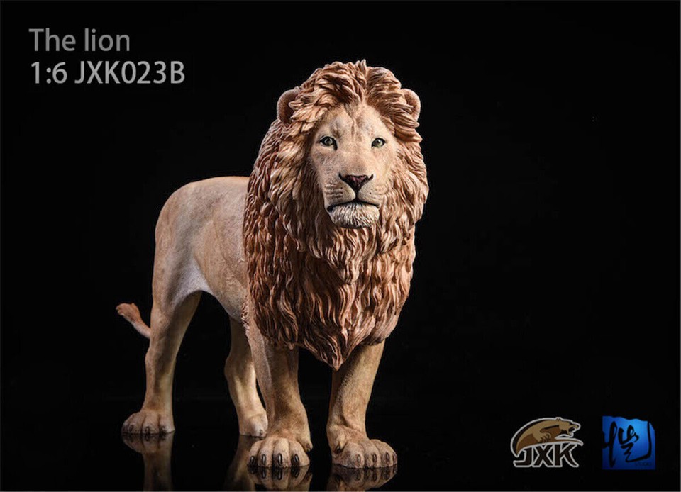 JXK 1/6 Lion Figure Panthera leo King Animal Model Collector GK Toy ...