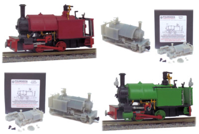 Fourdees Bagnall Saddle Tank Locomotive 009 / OO9 Kit for Bachmann ...
