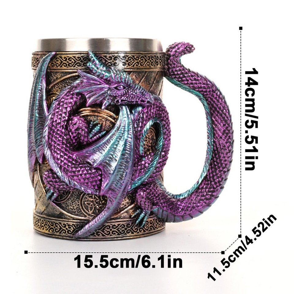 Medieval 3D Dragon Beer Mug Game Tankard Coffee Cup Wine Glass Mugs ...