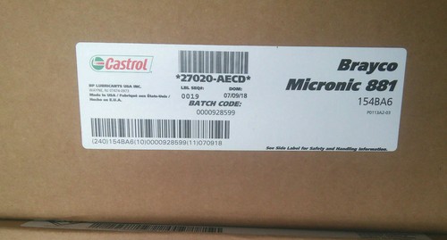 1 Quart of Castrol Brayco Micronic 881 Hydraulic Fluid | eBay