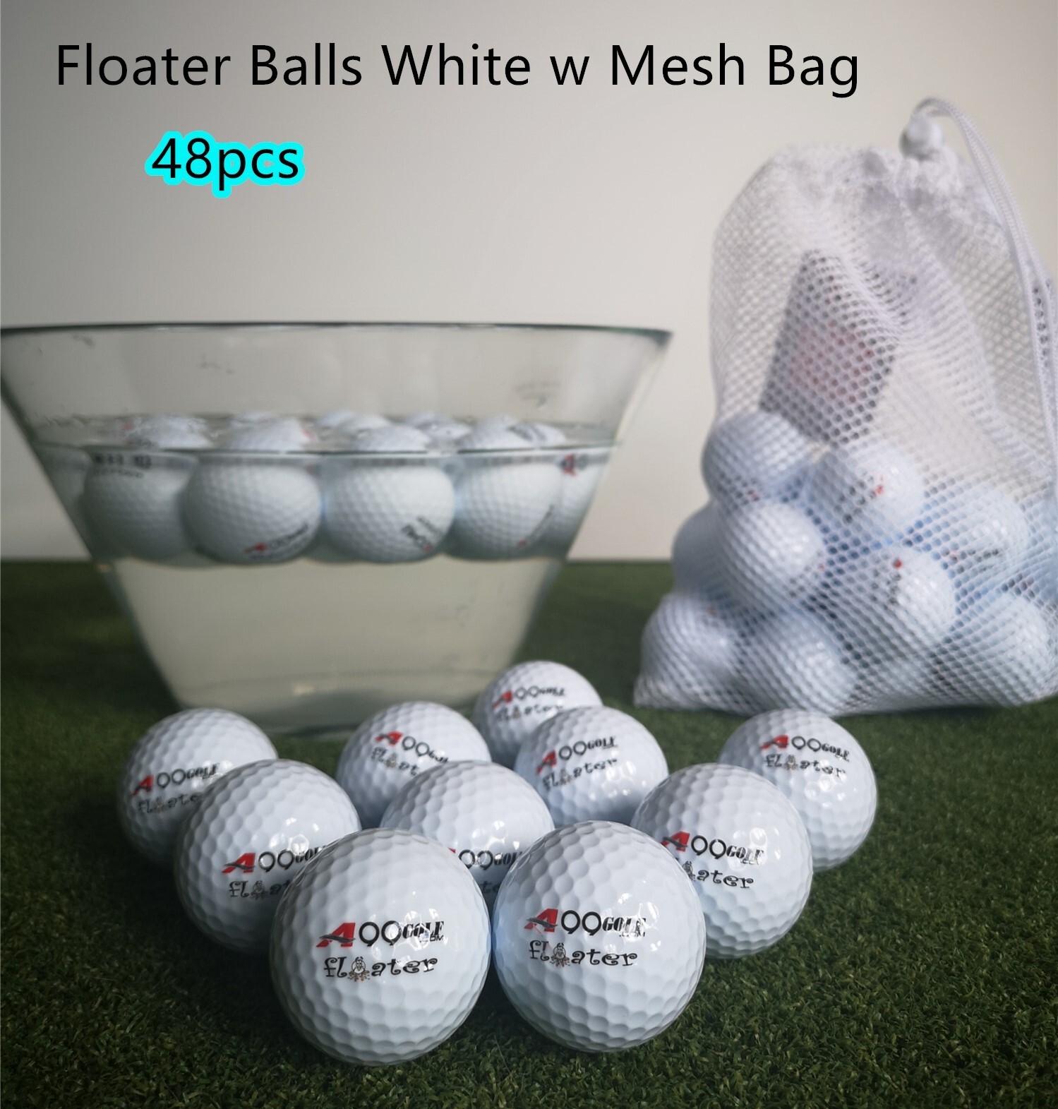48pcs A99 Golf Floater Balls Floating Float Water Range Pool Pond Balls ...