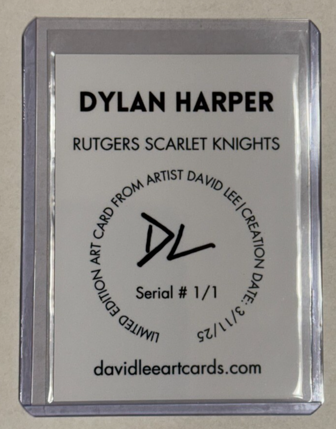 Dylan Harper Platinum Artist Signed "Rutgers Scarlet Knights" Trading ...