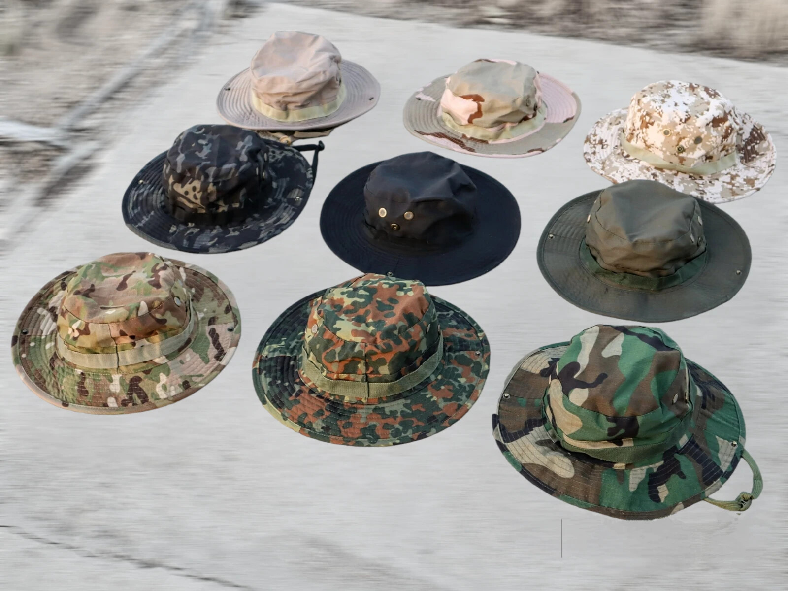 Military BOONIE HAT - 10 COLORS AVAILIBLE - Rip Stop Fabric US - FREE ...