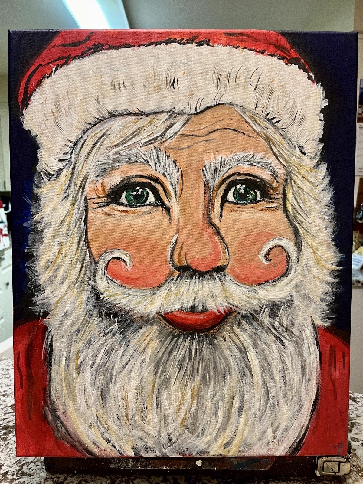 “Chris Kringle” 16x20 painting on canvas by original artist. Santa ...