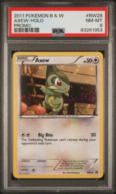 Axew Holo BW26 Pokemon Black & White Black Star Promo PSA 8 Near Mint ...