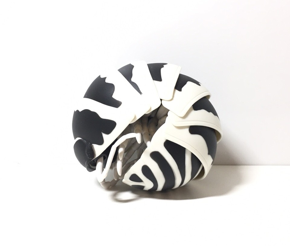 Bandai Zebra Pill Bug Roly Poly Insect Potato Bug Isopod Figure w ...