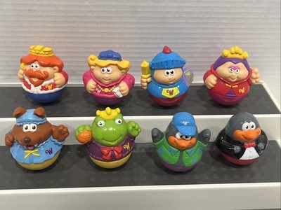 Lot x8 Hasbro Playskool WEEBLES Wobble Animals People King Queen Knight ...