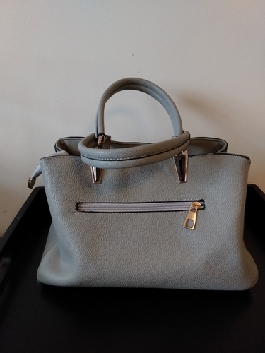 Aimily Gray Embroidered Faux Leather Purse "Sold As Is" | eBay