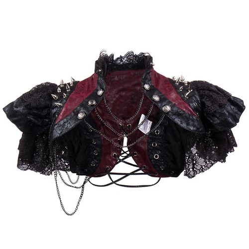 Fashion Women Gothic Shrug Costume Vintage Lace Shawl Carnival Cosplay ...