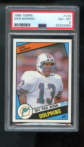 1984 Topps #123 Dan Marino Dolphins RC ROOKIE PSA 8 NM-MT Graded ...