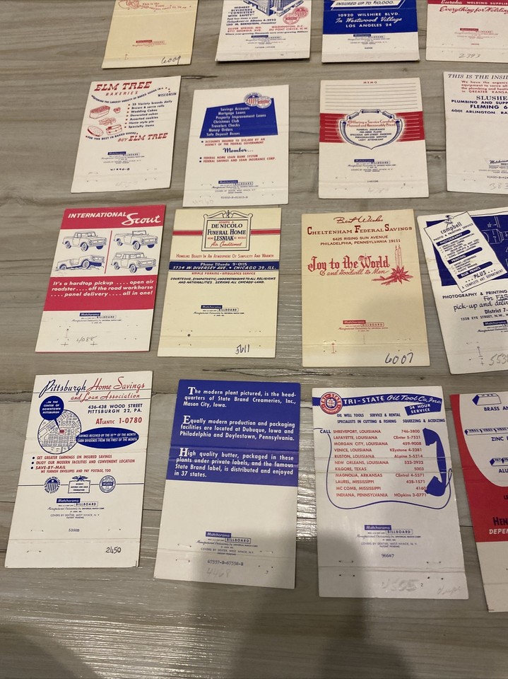 Vintage Match Cover LOT OF 25 Banking Hotel Holiday Title Jewelry LOT 2 ...