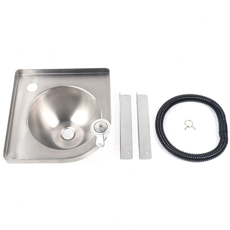 For RV Caravan Camper Kitchen Sink w/ Faucet Stainless Steel Hand Wash ...