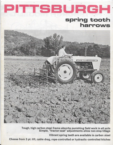 PITTSBURGH FORGINGS CO. SPRING TOOTH HARROW Model D Tractor Farming ...