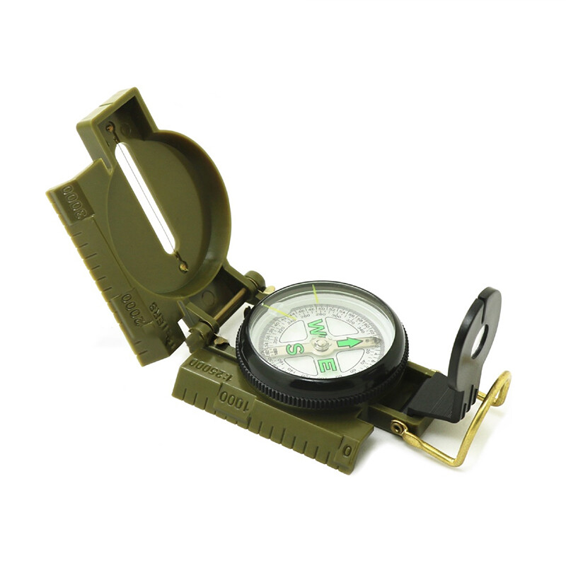 Portable Compass Military Outdoor Camping Folding Len Compass Precise ...