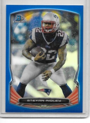 2014 Bowman Chrome Football Blue Refractors Steven Ridley 121/199 ...