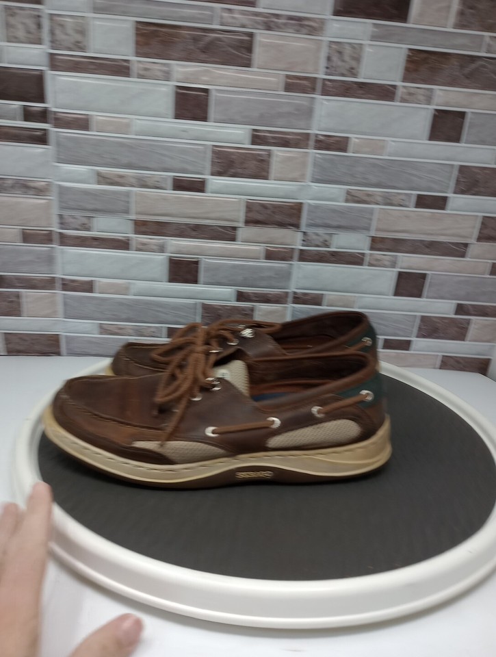 Sebago Clovehitch II Boat Shoes Men's 9.5M Walnut Brown Leather Marine ...