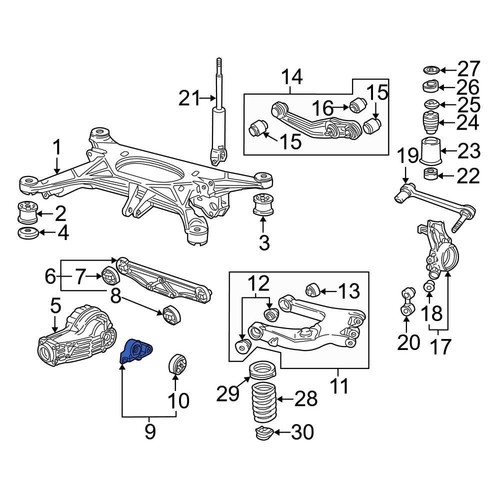 For Audi S8 2001-2002 Audi 4D0599125D Rear Transmission Crossmember | eBay