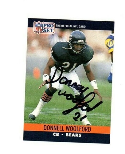 Donnell Woolford Chicago Bears signed autographed 1990 Pro Set football ...