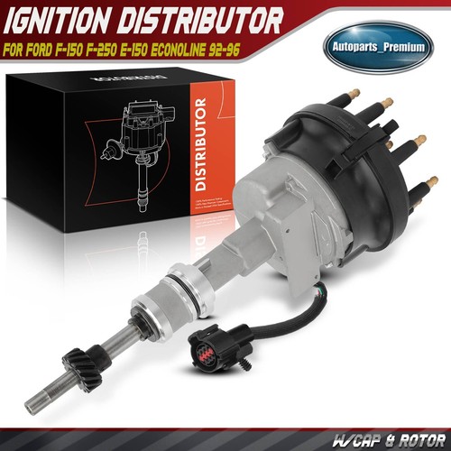 Ignition Distributor w/ Cap & Rotor for Ford F-150 F-250 E-150 ...