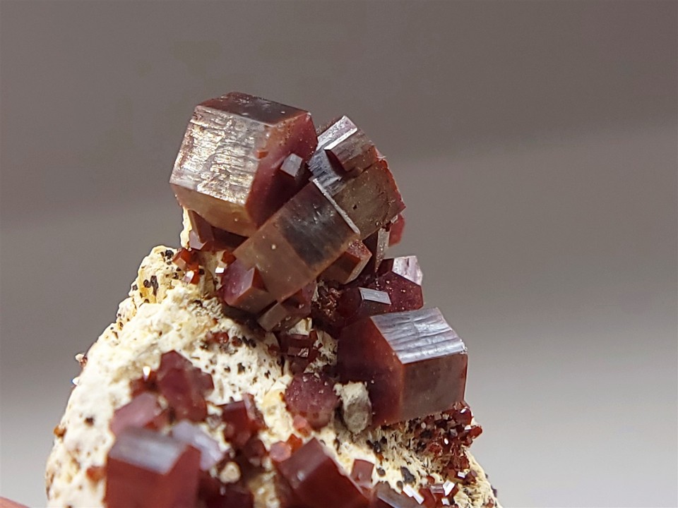 Dark Red Cluster of Hexagonal Vanadinite Crystals | eBay UK