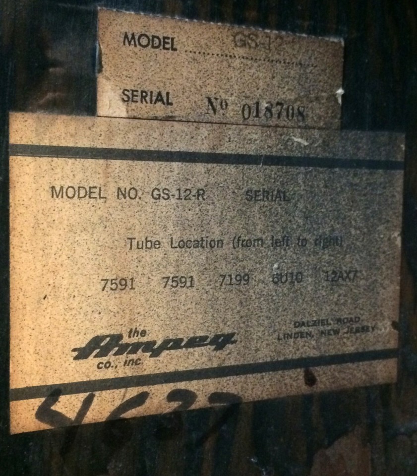 1965 Ampeg GS-12R Reverberocket 2 1x12" 12W Tube Electric Guitar Combo ...