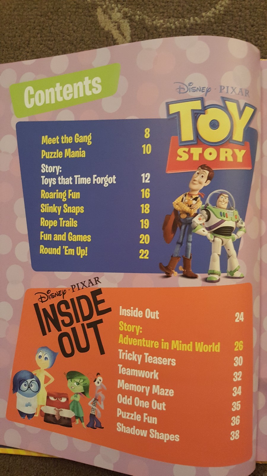 DISNEY PIXAR ANNUAL 2016 BOOK KIDS MONSTER INC INSIDE OUT CARS | eBay