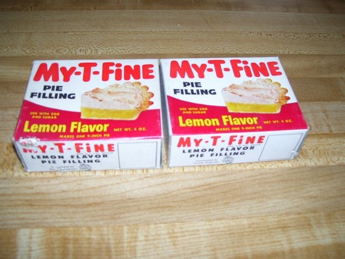 (AP) Pair of Vintage My-T-Fine Kitchen Lemon Pie Filling Pudding Boxes ...