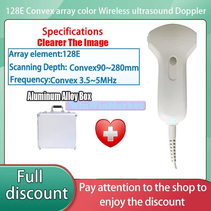 128E Wireless Ultrasound Probe Scanner WIFI Support iOS Android Windows ...