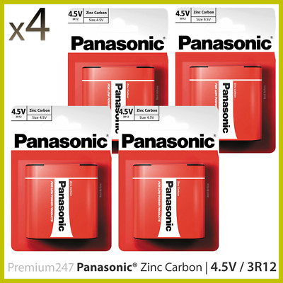 4 x Panasonic 3LR12 MN1203 4.5V Battery 1289 LANTERN Battery 3R12 ...
