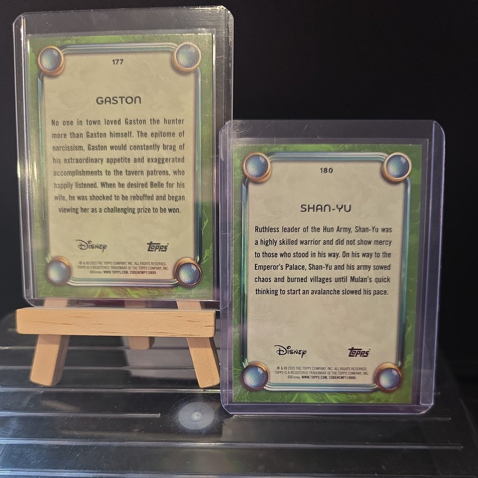 2025 Topps Disney Wonder - Gaston & Shan-Yu Villain Cards SP (2 Cards ...