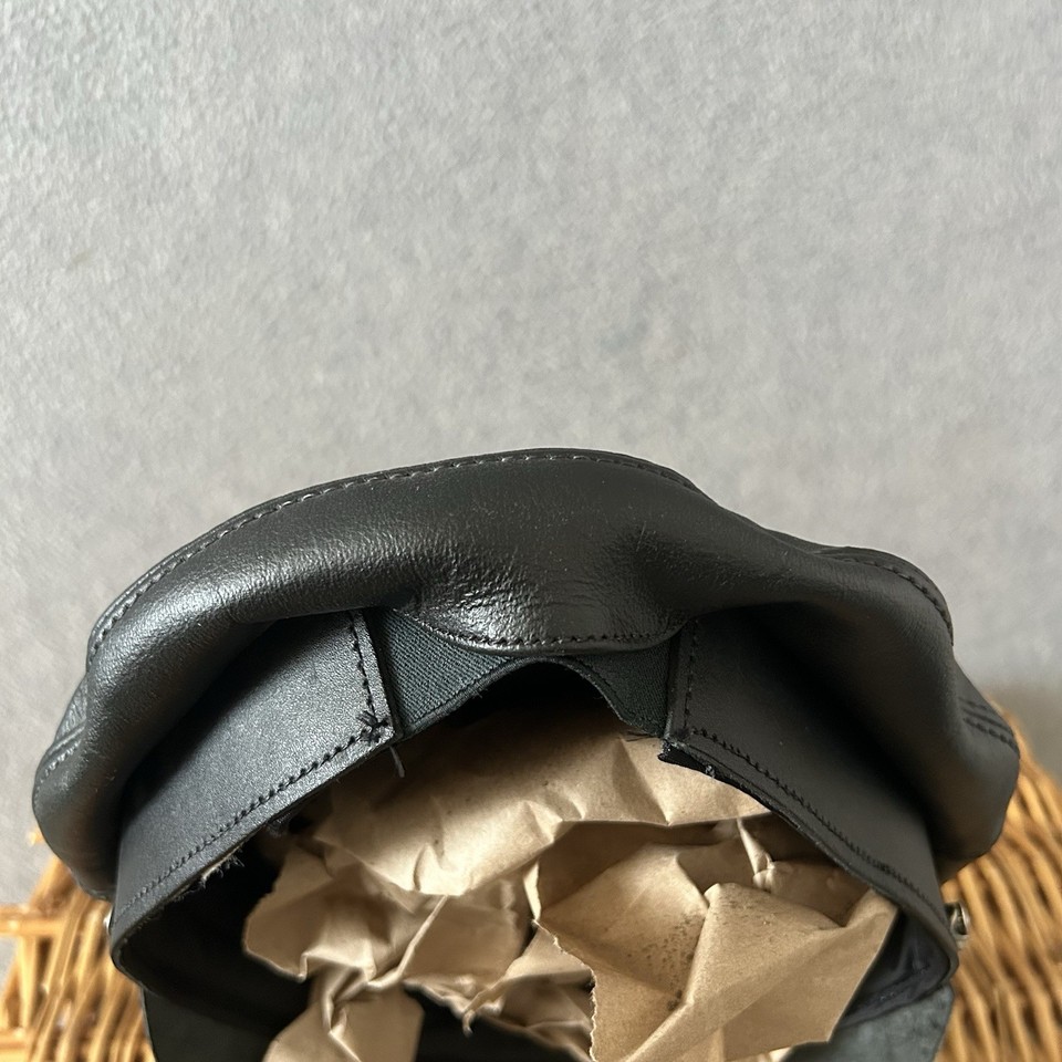 Harley Davidson Leather Vintage Captain Hat Motorcycle Chain USA Extra ...