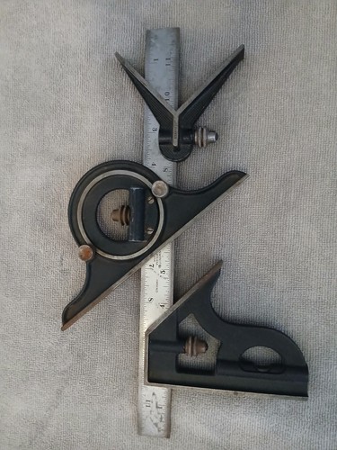 Starrett 12" 4 Combination Square Set Made In USA Good Condition ...