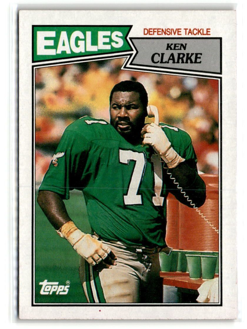 1987 Topps Football #302 Ken Clarke Rookie Philadelphia Eagles | eBay